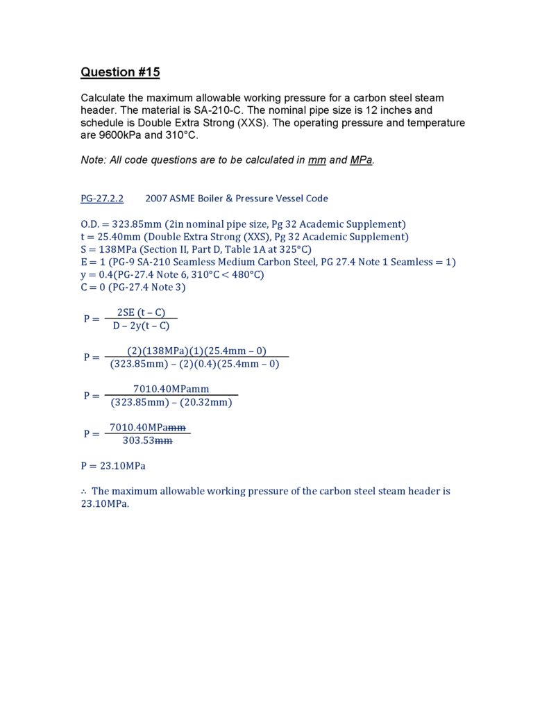 How To: Determine The Maximum Allowable Working Pressure Of A Header ...