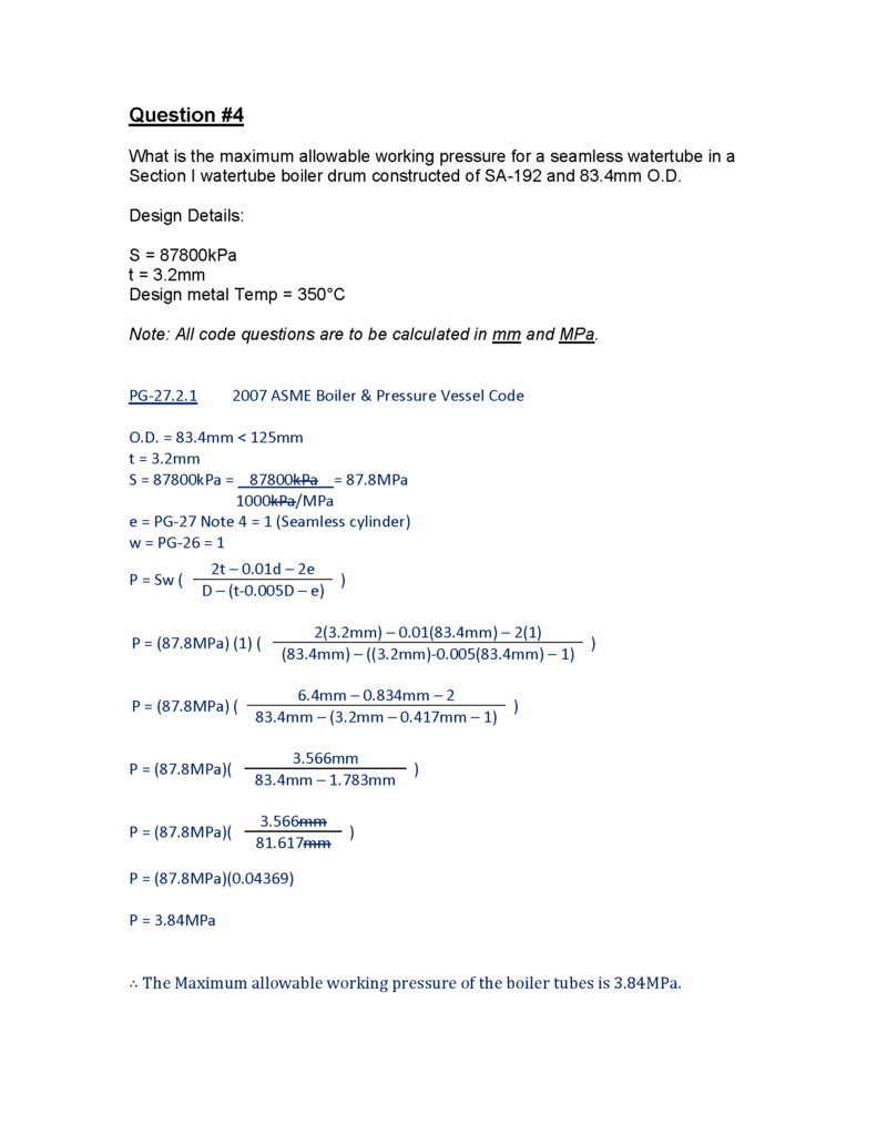How To: Determine The Maximum Allowable Working Pressure Of Tubing ...