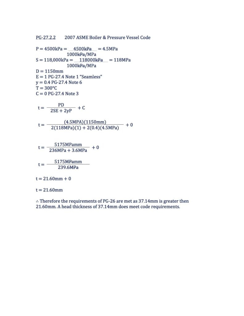 How To: Determine The Thickness Of A Blank, Unstayed Dished Head ...