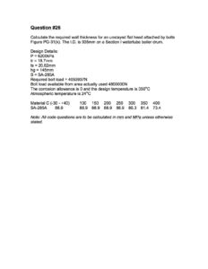 How To: Determine The Minimum Required Thickness Of Circular Unstayed Flat Heads And Covers When ...