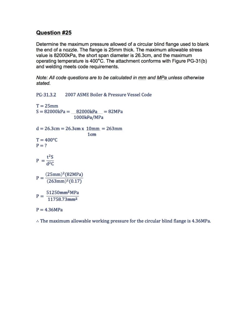 How To: Determine The Minimum Required Thickness Of Circular Unstayed ...