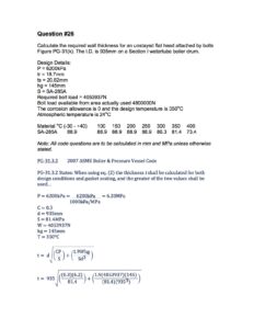 How To: Determine The Minimum Required Thickness Of Circular Unstayed ...