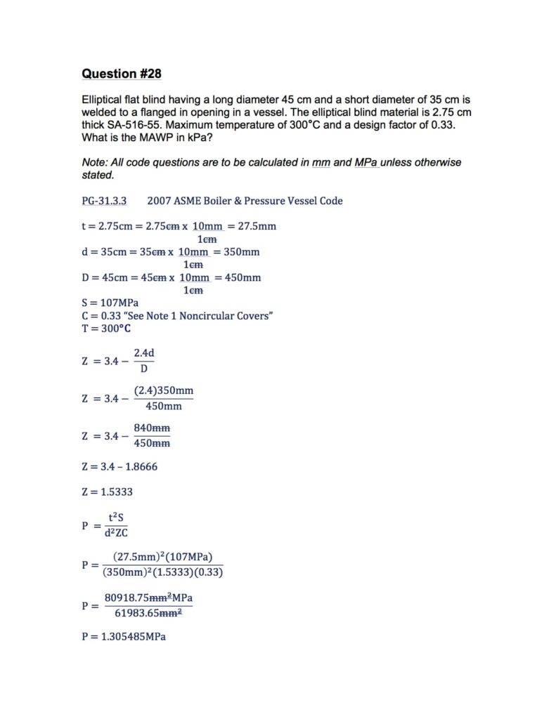 How To: Determine The Minimum Required Thickness Of Noncircular Unstayed Flat Heads And Covers ...