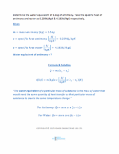 How to Solve Water Equivalent Calculations (2nd Class) - Power ...