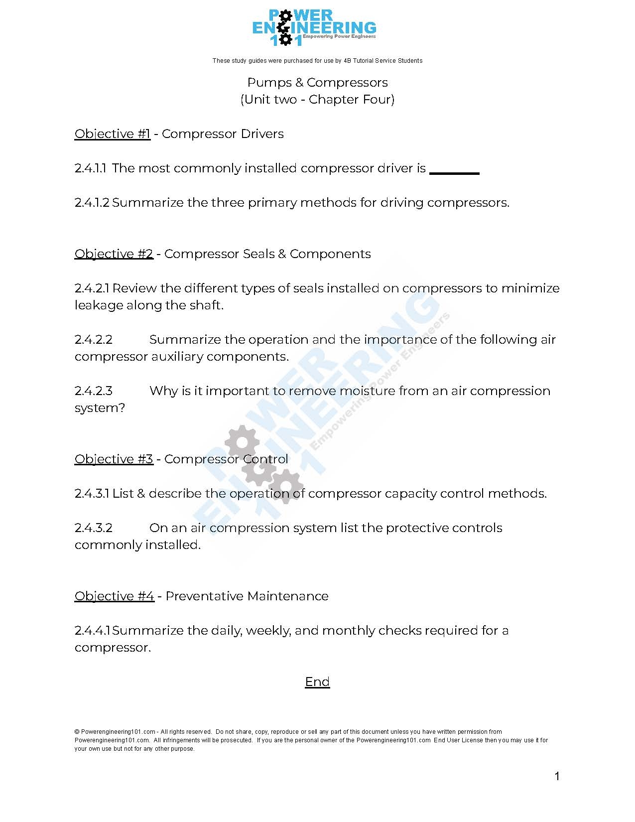 Chapter Four – Compressor Operation/Maintenance – Power Engineering 101