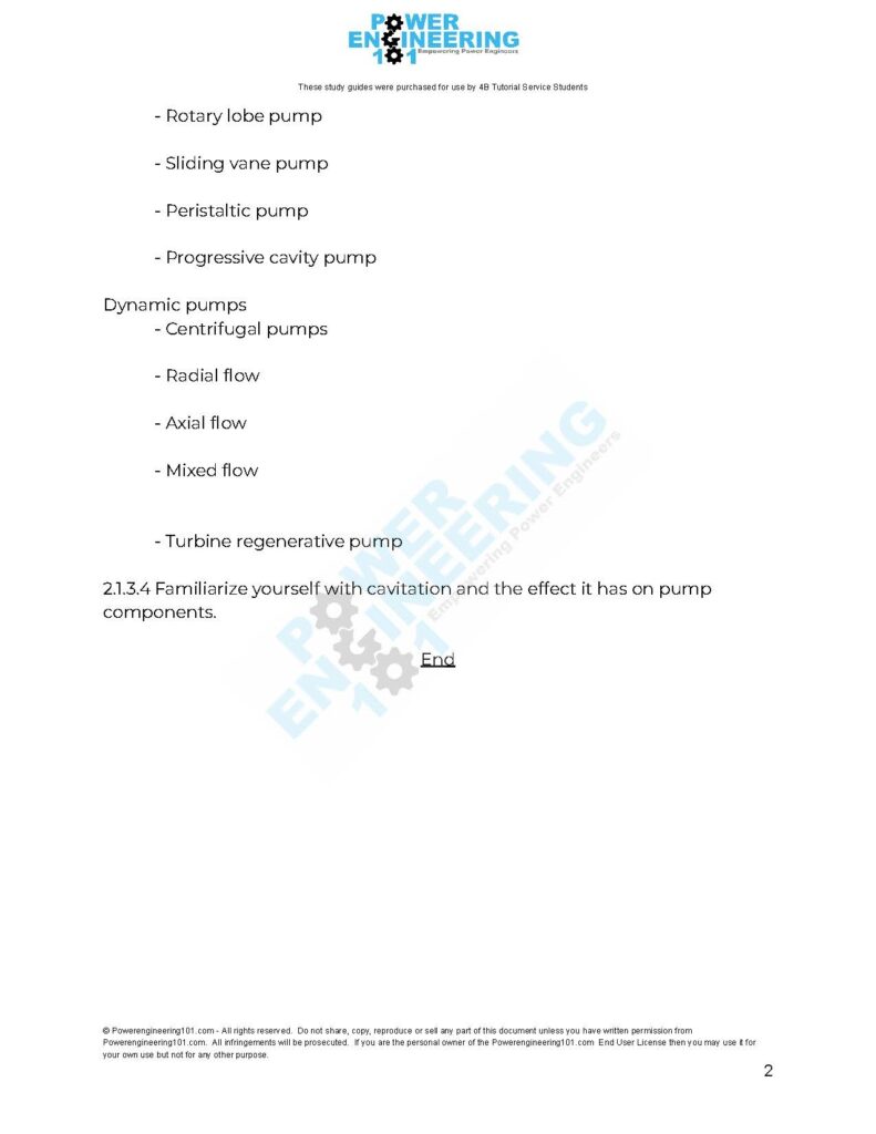 Chapter One – Pump Types – Power Engineering 101