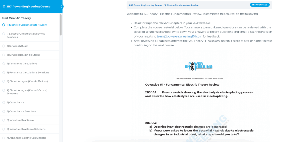 2B3 Power Engineering Multiple Choice Exam Practice Questions - Power ...